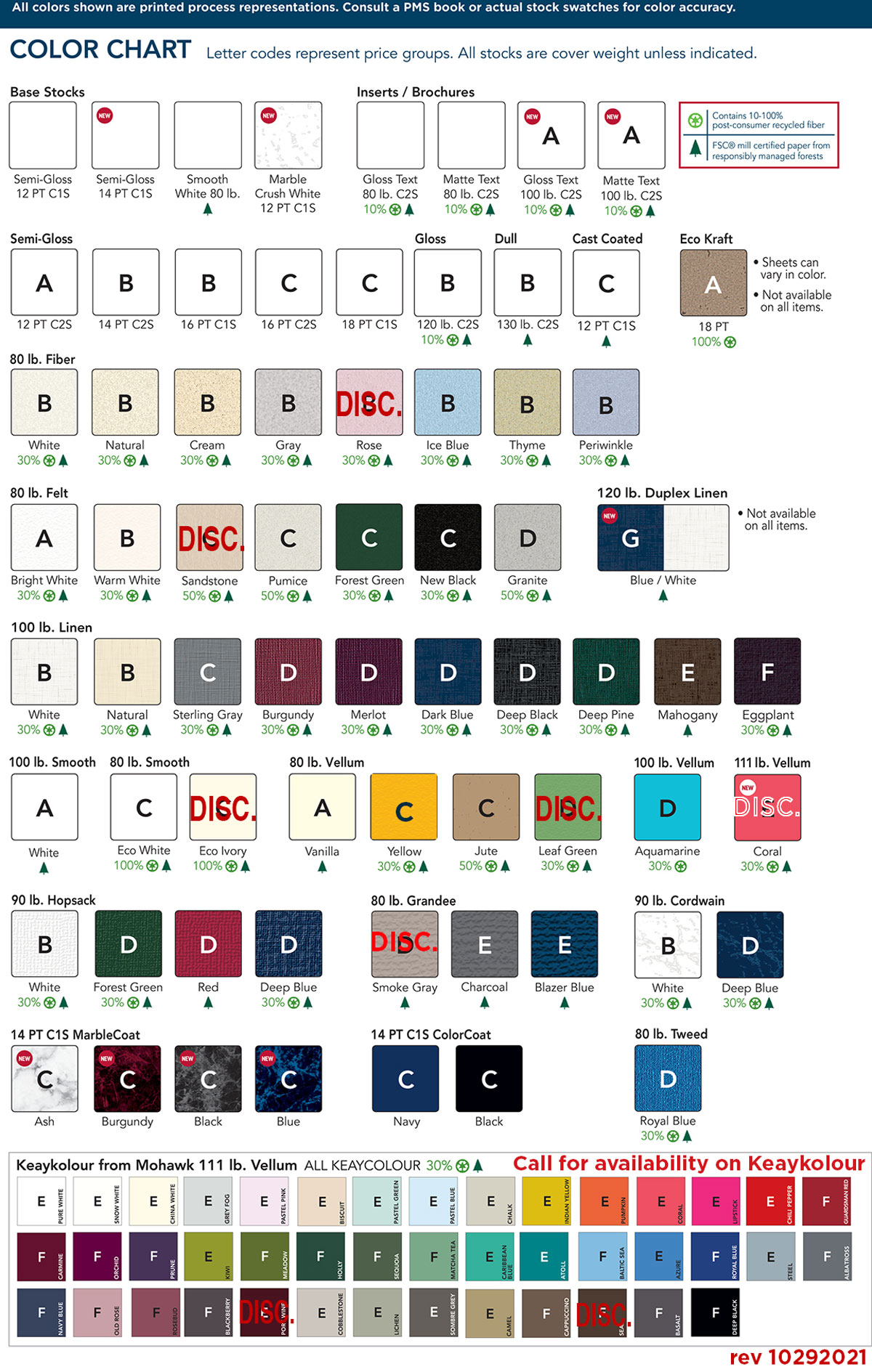 Color Chart | Admore® Folders