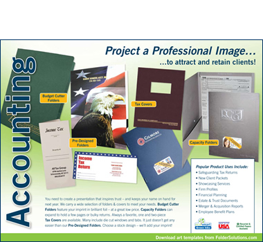 Accounting Sell Sheets & Sample Packs | Admore® Folders