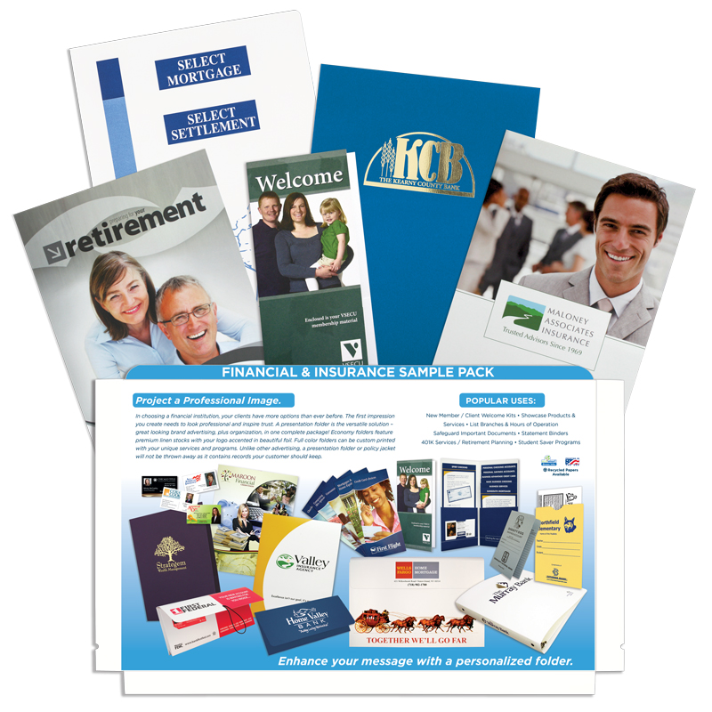 Financial & Insurance Sample Packs | Admore® Folders